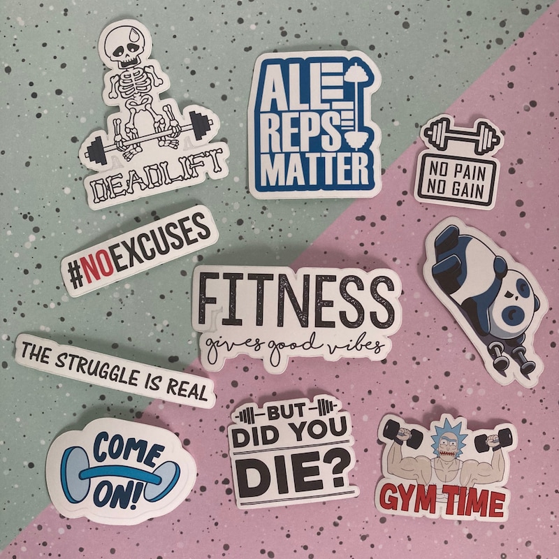 Fitness Stickers - Etsy