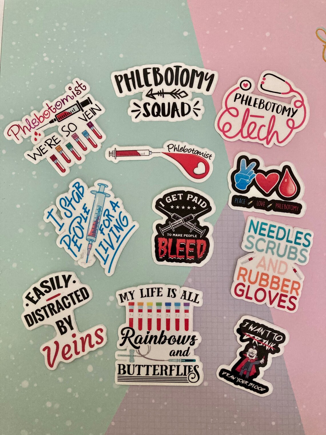 Phlebotomy Gifts | Phlebotomist Gift Ideas | Phlebotomist Stickers Set ...