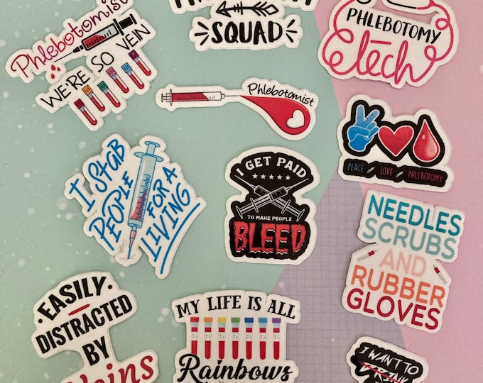 Phlebotomy Gifts | Phlebotomist Gift Ideas | Phlebotomist Stickers Set ...