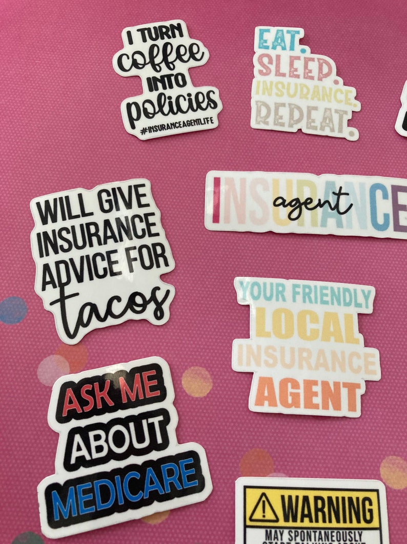 Insurance Agent Gift Stickers Pack | Medicare Stickers | Health ...