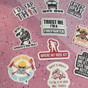 Firefighter Sticker | Firefighter Gift | Firefighter Stickers Funny ...