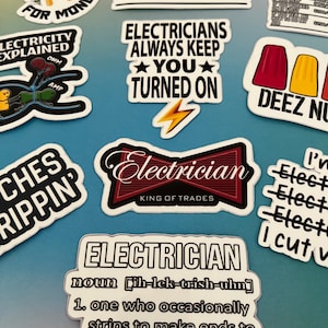 Electrician Gift Ideas | Electrician Stickers | Funny Electrician ...