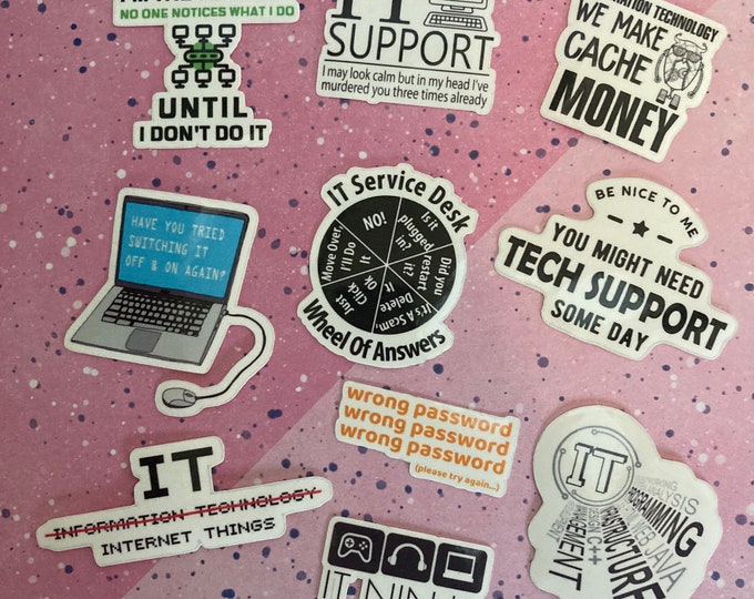 Tech Support Gifts | Tech Support Stickers | IT Info Tech Funny ...
