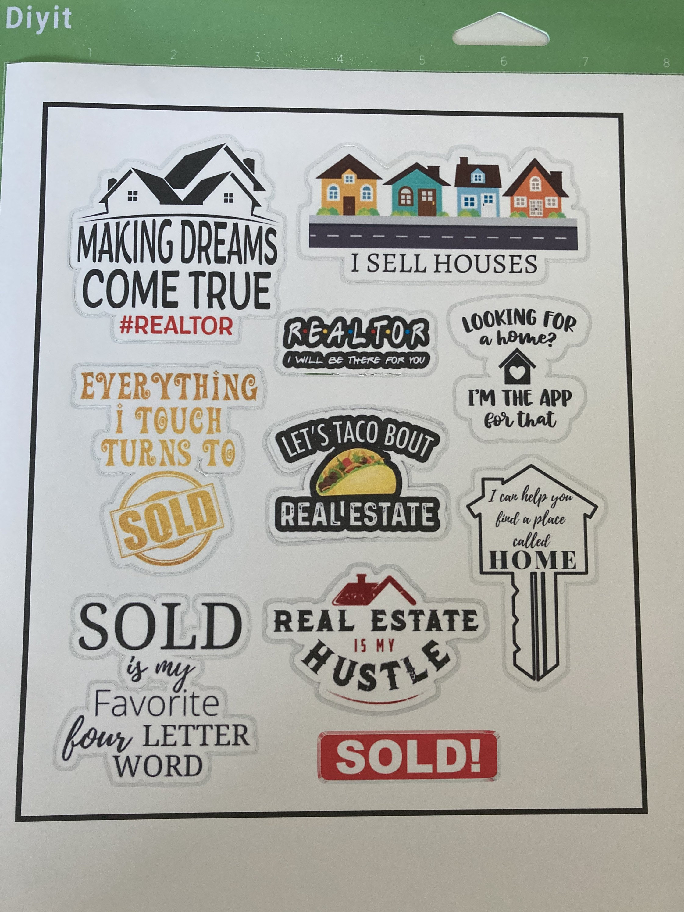 Realtor Stickers Real Estate Gift Ideas Vinyl Matte Home Sold - Etsy