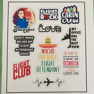 Flight Attendant Stickers | Cabin Crew Stickers | FA Crew Stickers ...