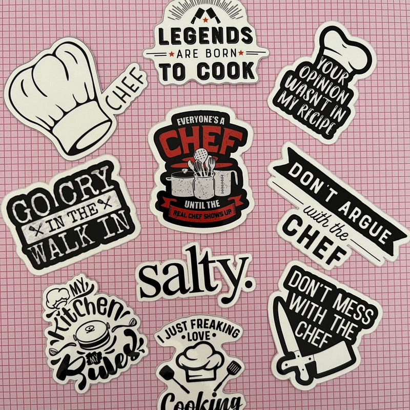 Chef Kitchen Stickers - Etsy