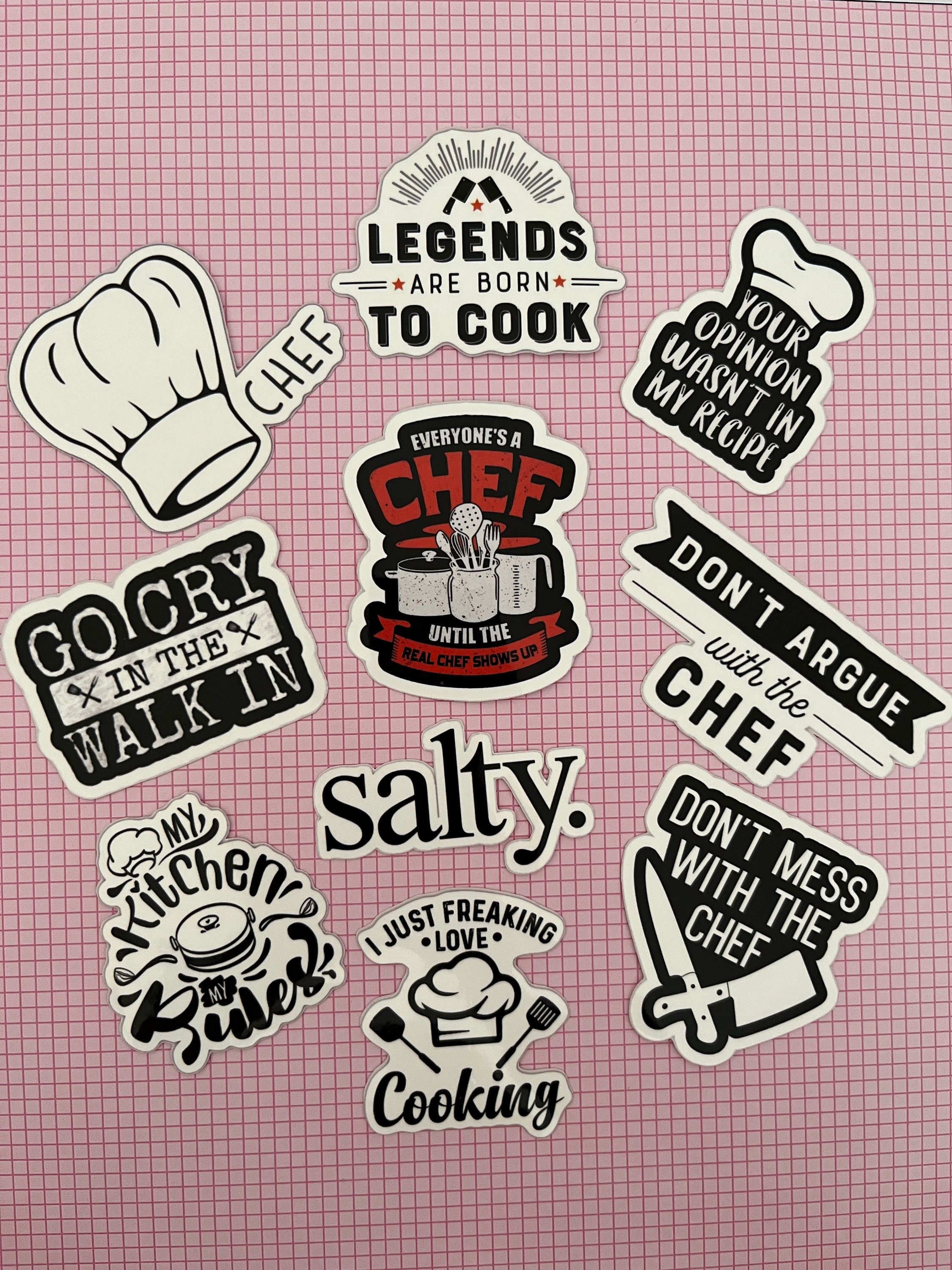 Chef Sticker | Yes Chef Stickers | Chef Gift Ideas | Kitchen Cook ...