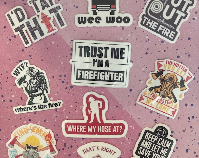 Firefighter Sticker | Firefighter Gift | Firefighter Stickers Funny ...