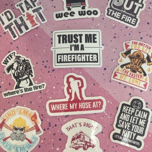 Firefighter Sticker | Firefighter Gift | Firefighter Stickers Funny ...