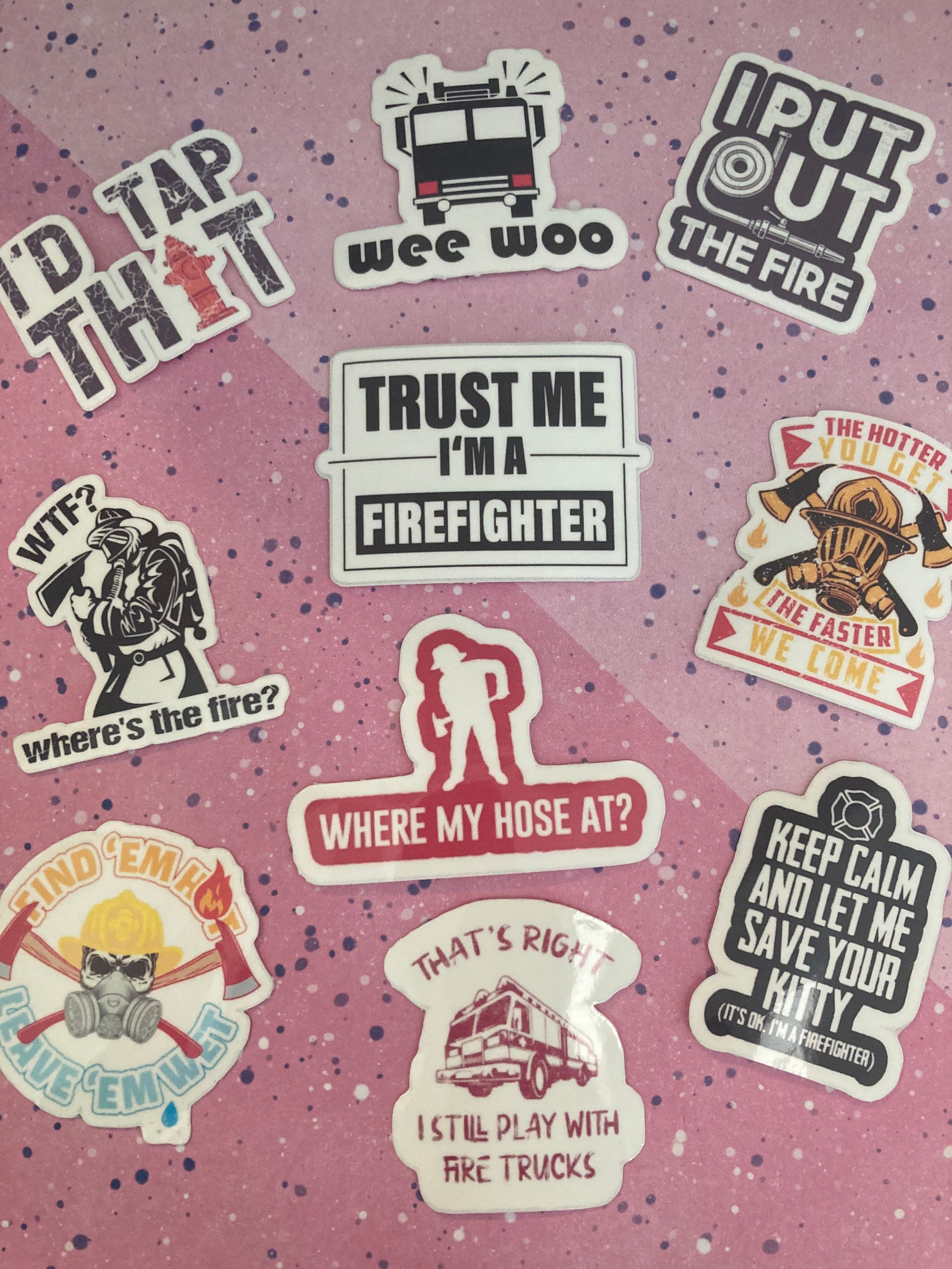 Firefighter Sticker Firefighter Gift Firefighter Stickers - Etsy