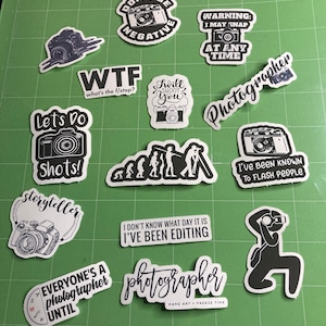 Photography Stickers Vinyl Matte Photographer Themed | Funny ...