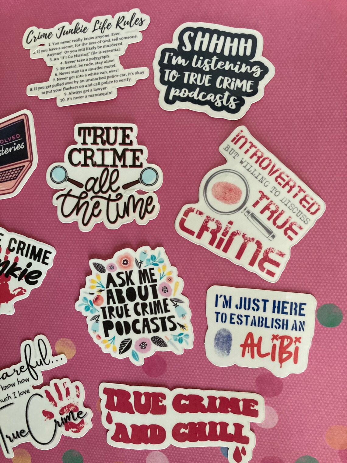 True Crime Gifts True Crime Sticker True Crime Junkie Gift - Etsy