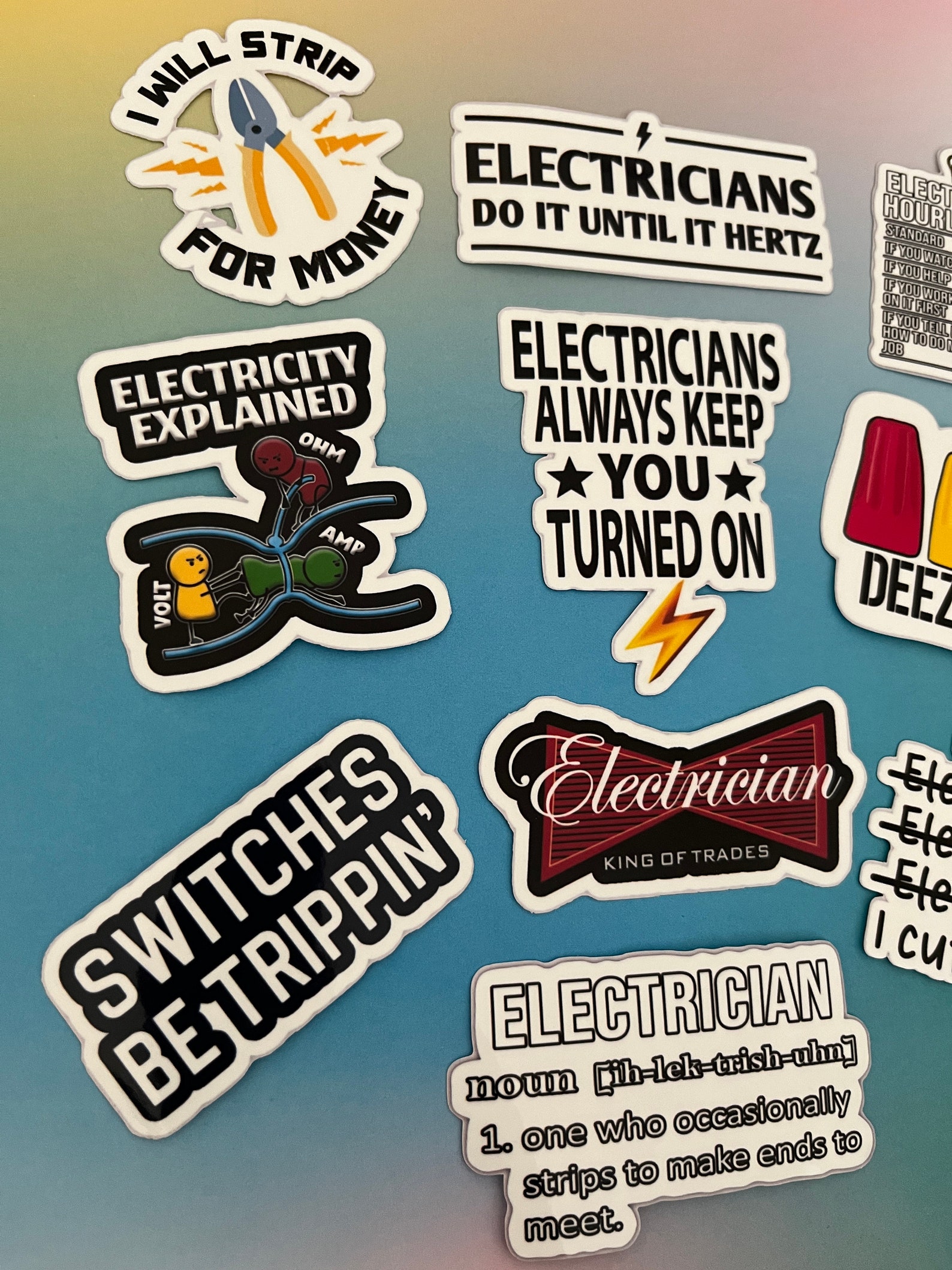 Electrician Gift Ideas | Electrician Stickers | Funny Electrician ...