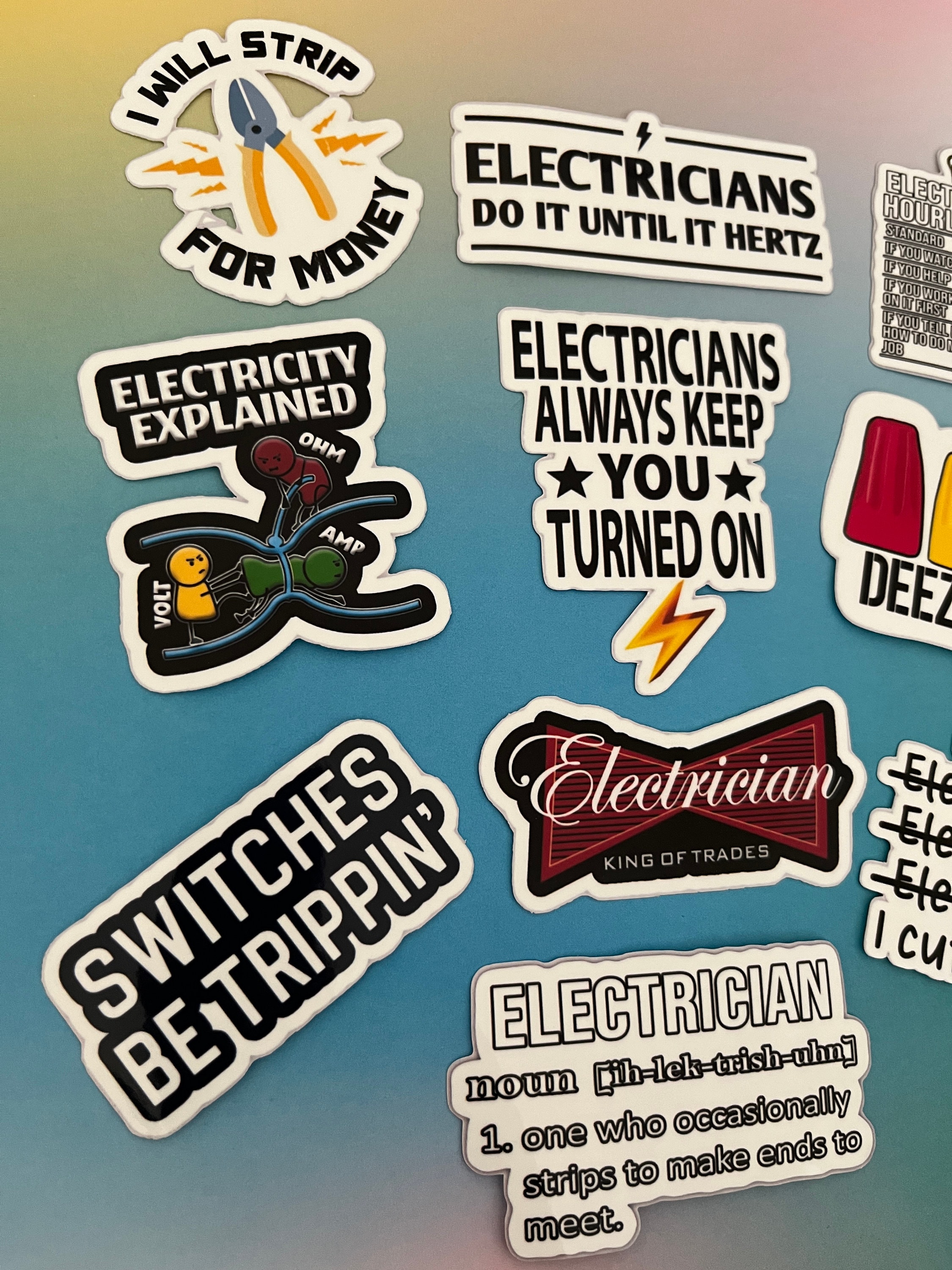 Electrician Gift Ideas | Electrician Stickers | Funny Electrician ...