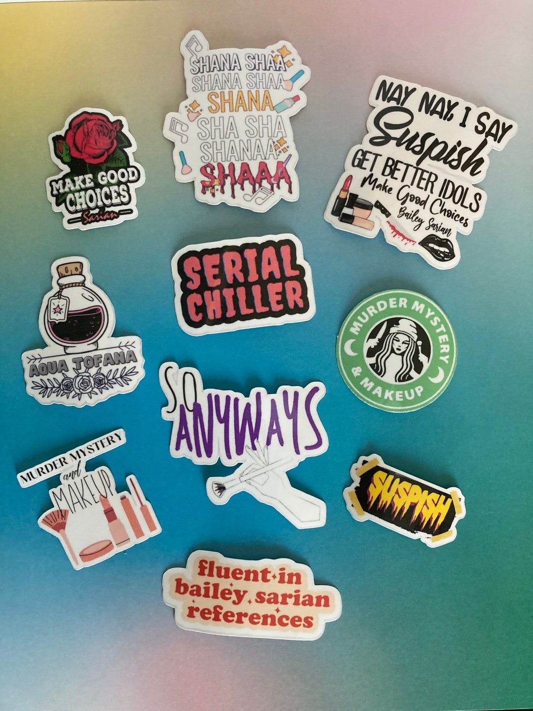 Bailey Sarian Sticker Bailey Sarian Funny Stickers Pack True Crime ...