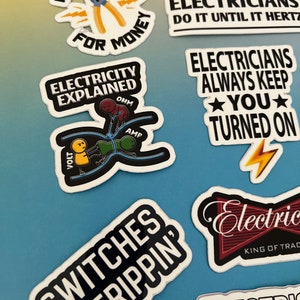 Electrician Gift Ideas | Electrician Stickers | Funny Electrician ...