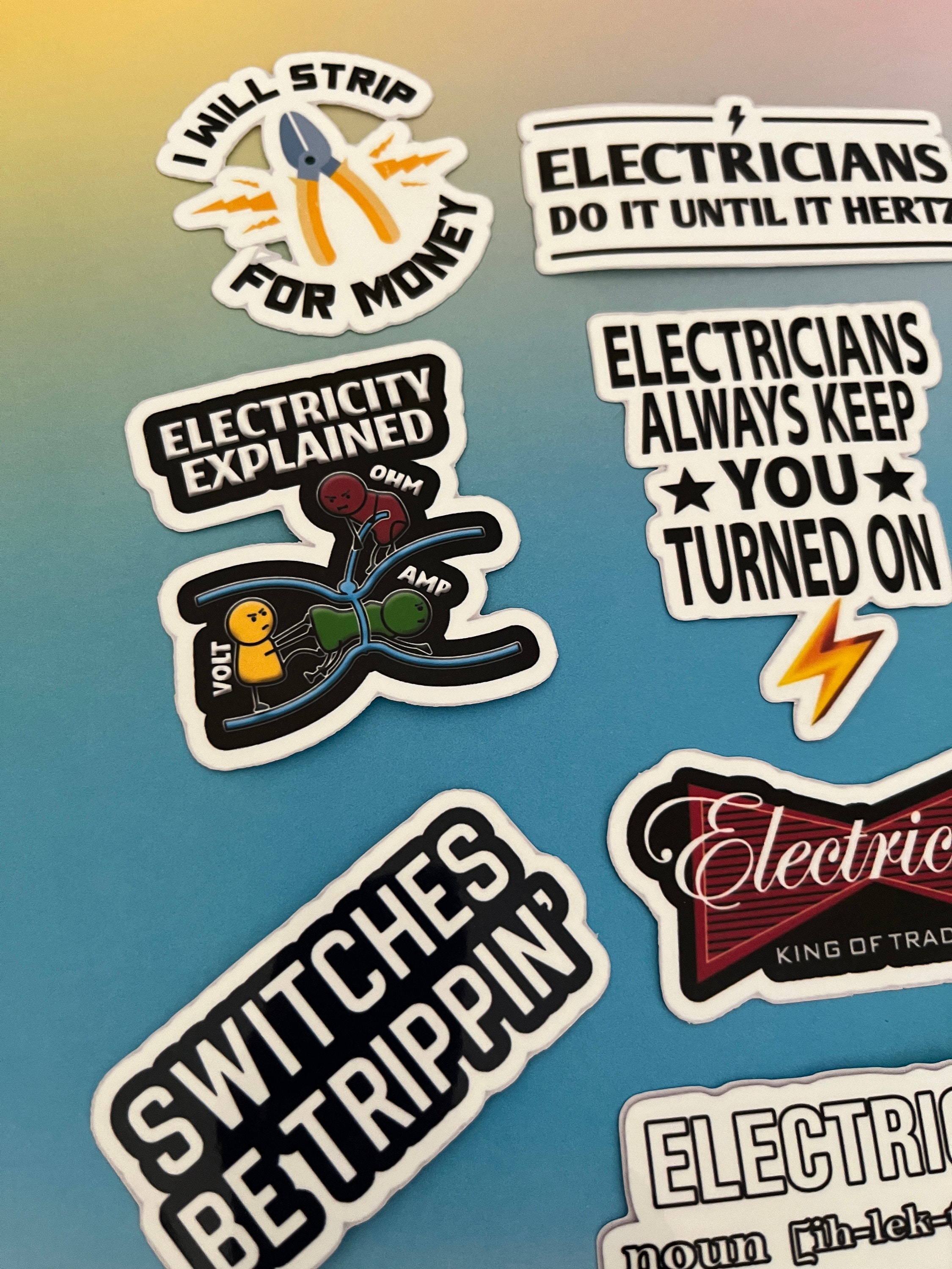 Electrician Gift Ideas | Electrician Stickers | Funny Electrician ...