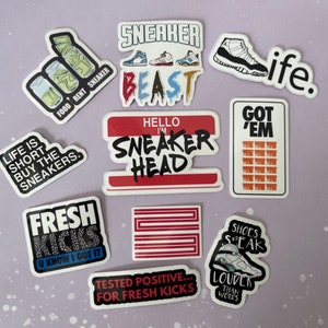 Sneakerhead Stickers | Sneaker Stickers | Sneakerhead Gift Ideas | 10 ...