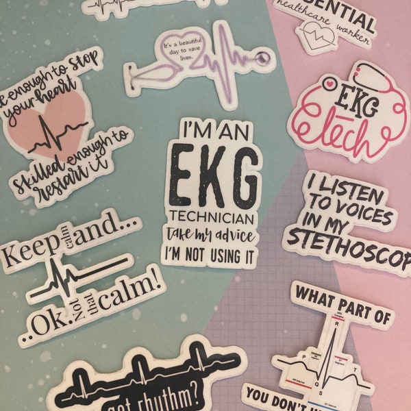 Ekg Stickers - Etsy