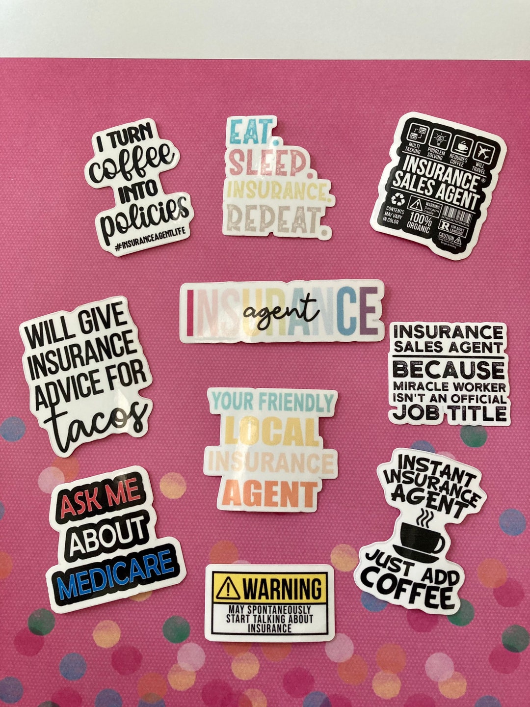 Insurance Agent Gift Stickers Pack | Medicare Stickers | Health ...
