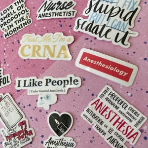CRNA Gift Stickers | Nurse Anesthetist Week Gift Stickers Pack ...