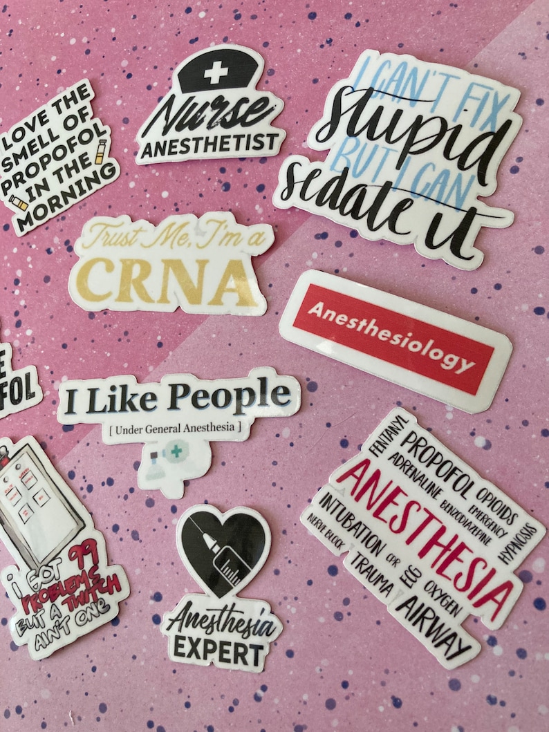 CRNA Gift Stickers Nurse Anesthetist Week Gift Stickers Pack - Etsy