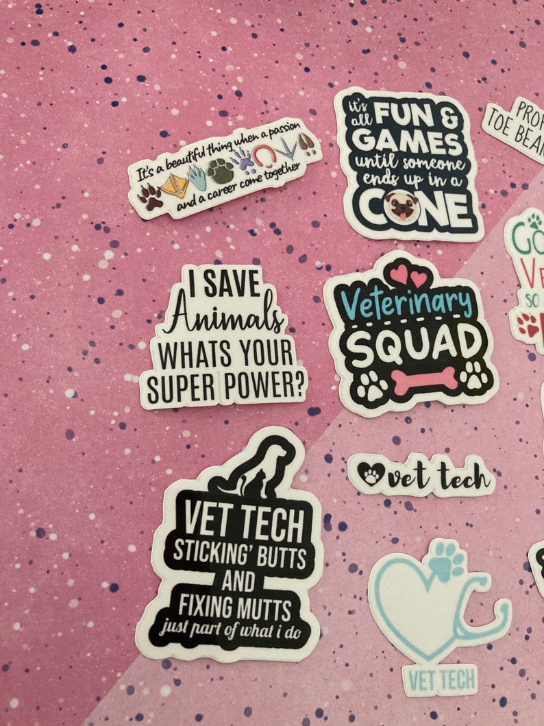 Vet Tech Gift | Vet Tech Stickers | Veterinary Technician Week Gifts ...