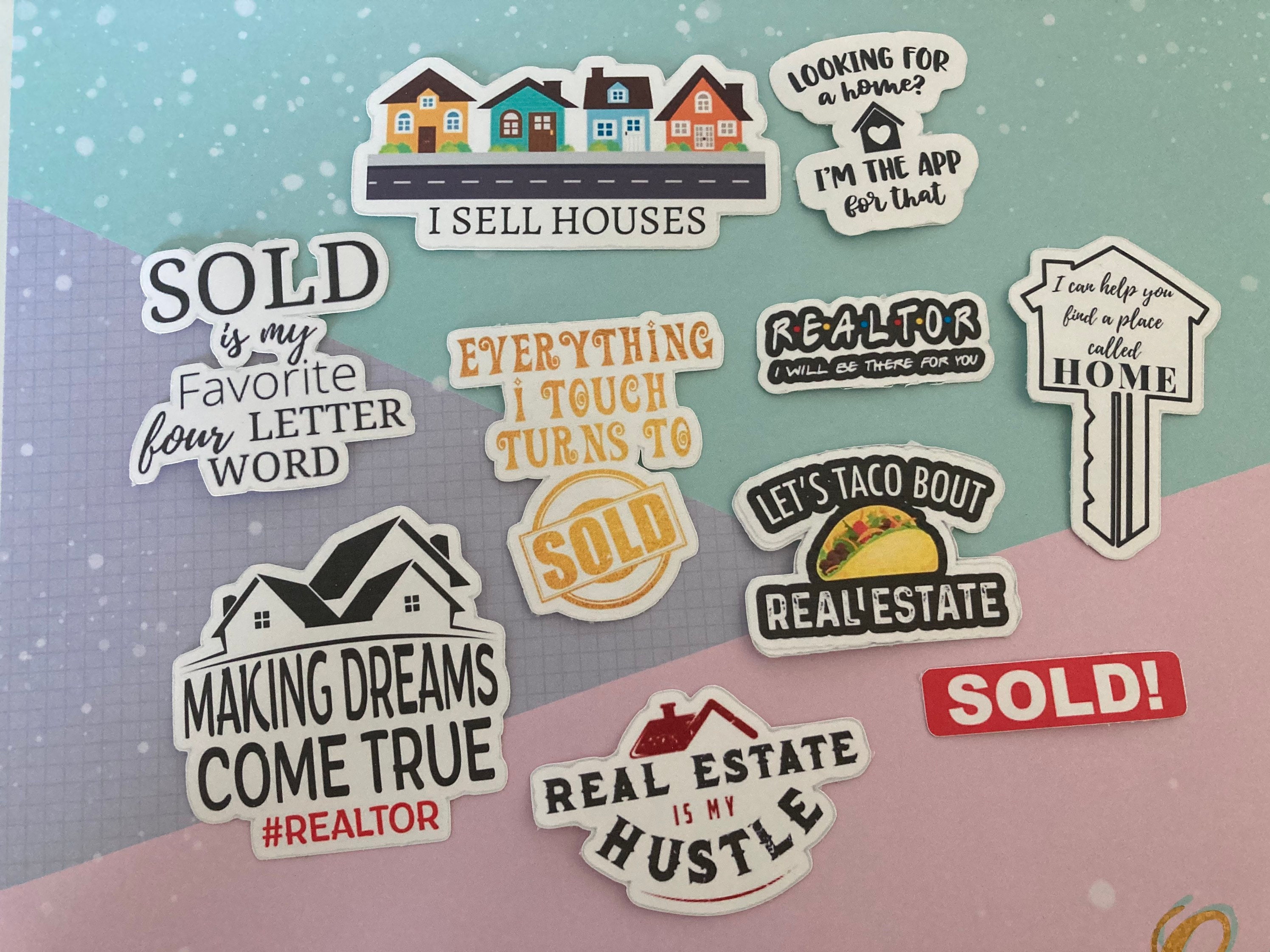 Realtor Stickers Real Estate Gift Ideas Vinyl Matte Home Sold - Etsy