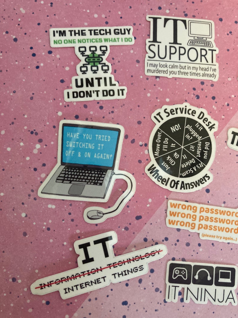 Tech Support Gifts | Tech Support Stickers | IT Info Tech Funny ...