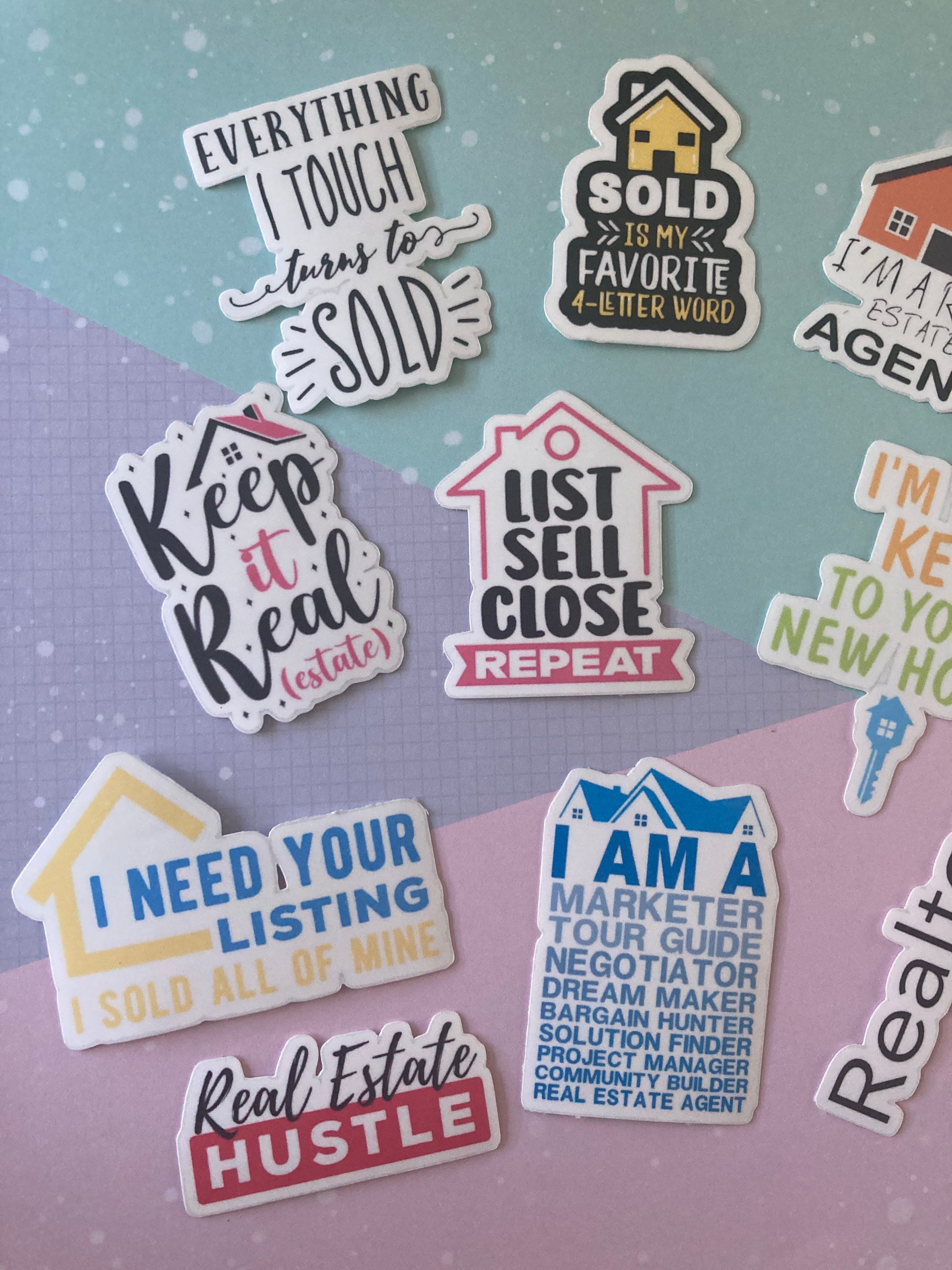 Realtor Gift | Real Estate Agent Stickers | Home Seller Stickers Set ...