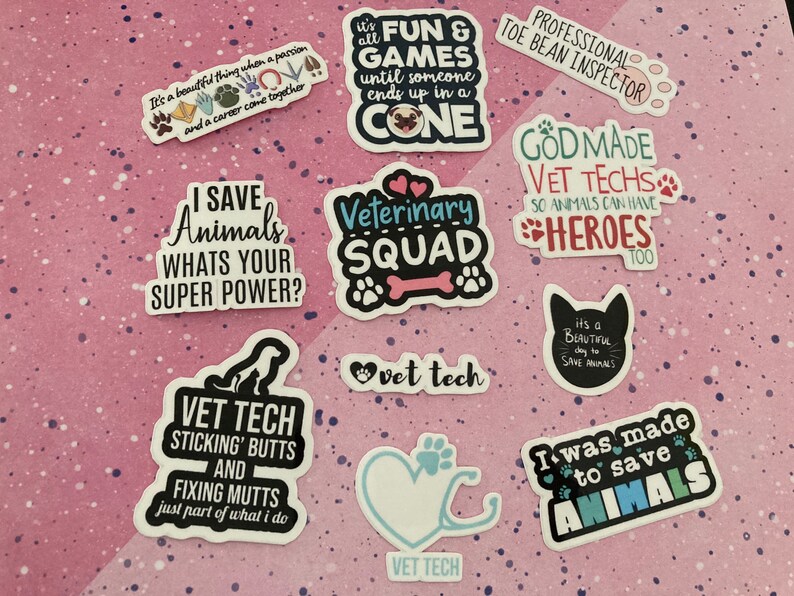 Vet Tech Gift | Vet Tech Stickers | Veterinary Technician Week Gifts ...