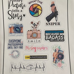 Photography Stickers | Photography Decals | Photographer Stickers ...