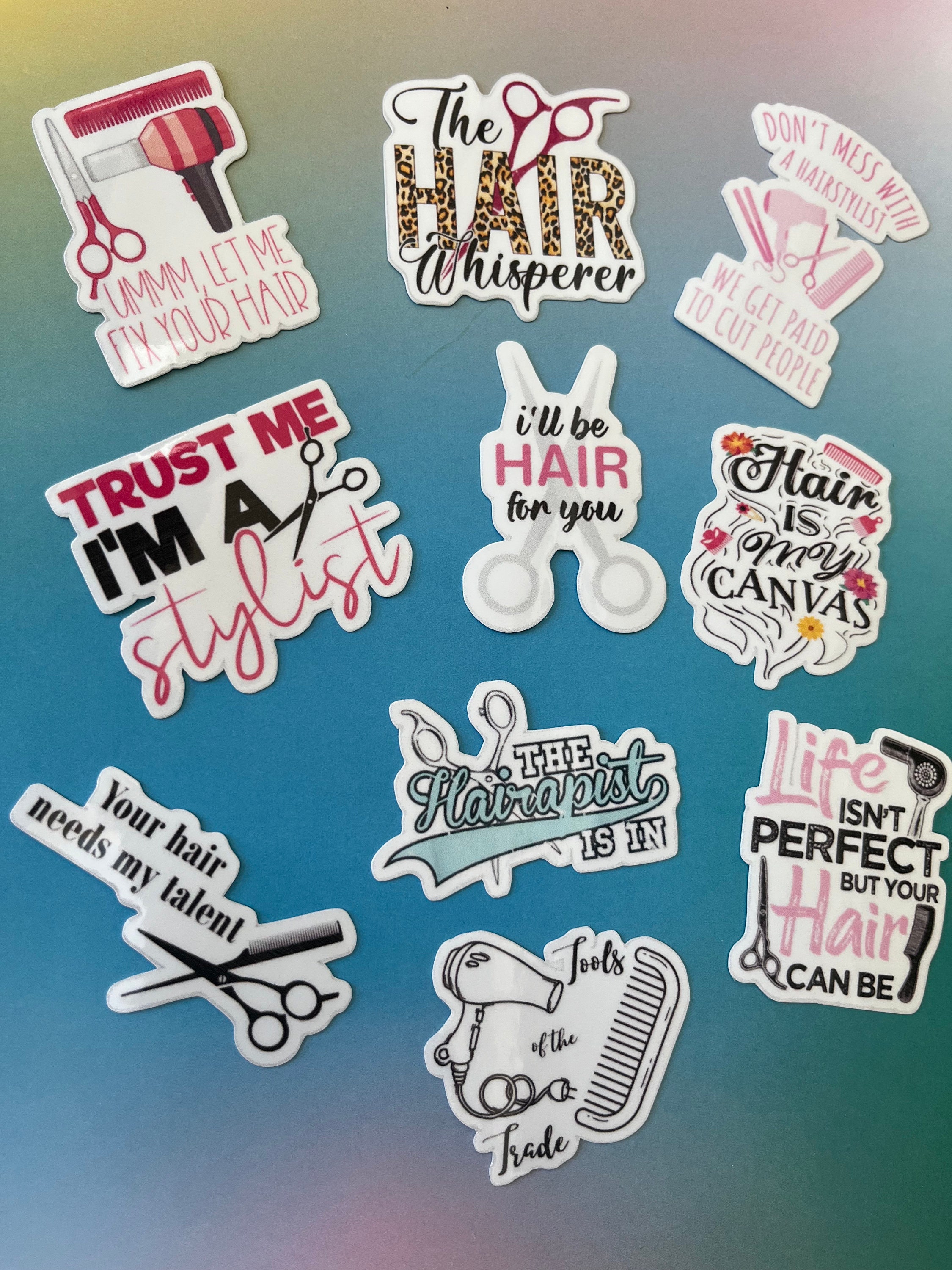 Hairstylist Stickers | Funny Hair Stylist Sticker | Hairdresser Gift ...