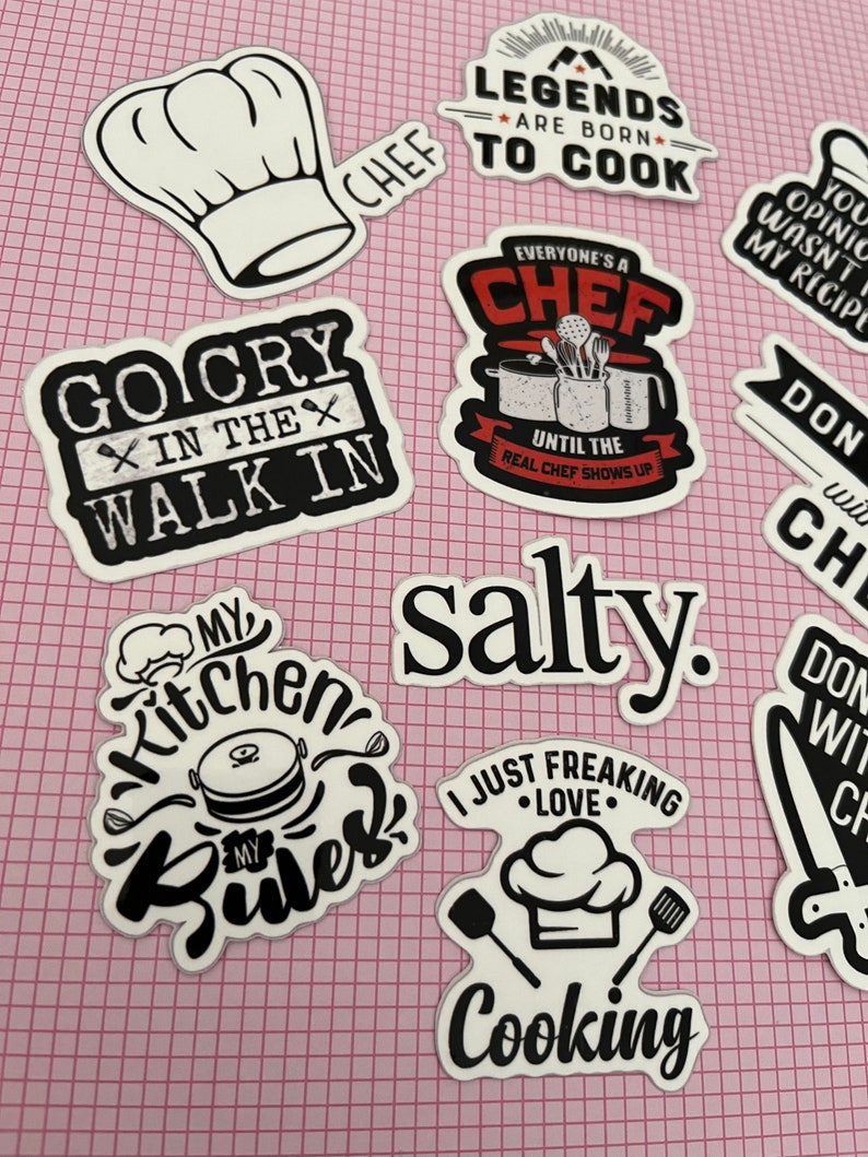 Chef Sticker | Yes Chef Stickers | Chef Gift Ideas | Kitchen Cook ...