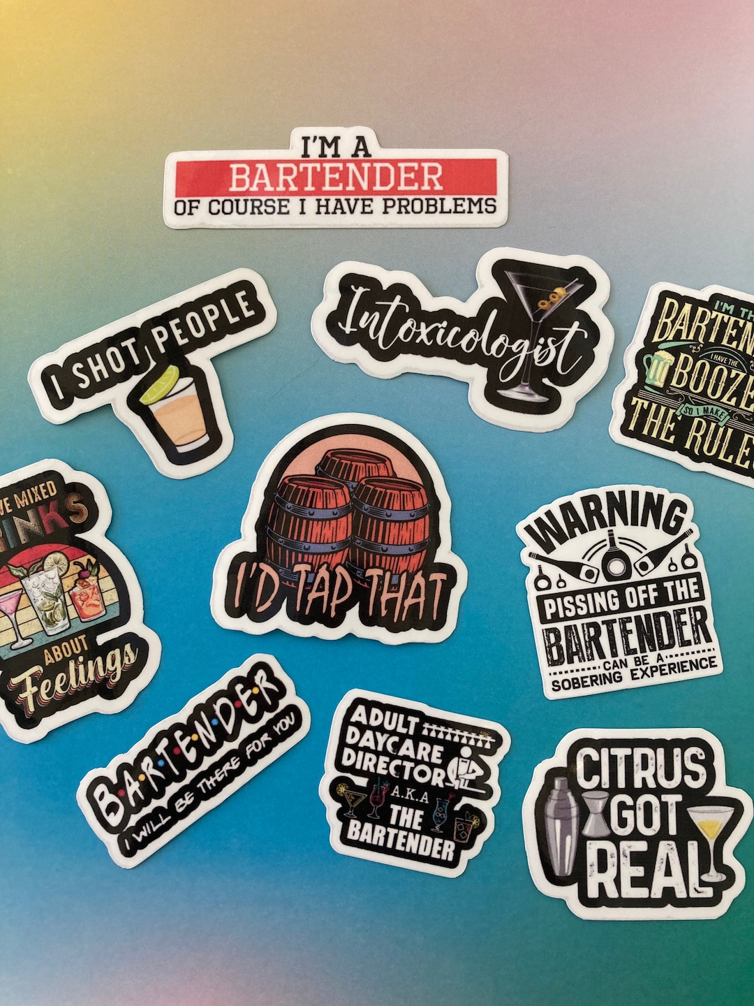 Bartender Gifts | Bartender Stickers | Funny Bartending Stickers ...