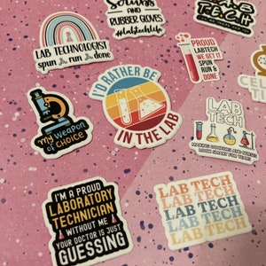 Lab Tech Gift | Lab Tech Stickers | Med Tech Stickers | Med Tech Gifts ...