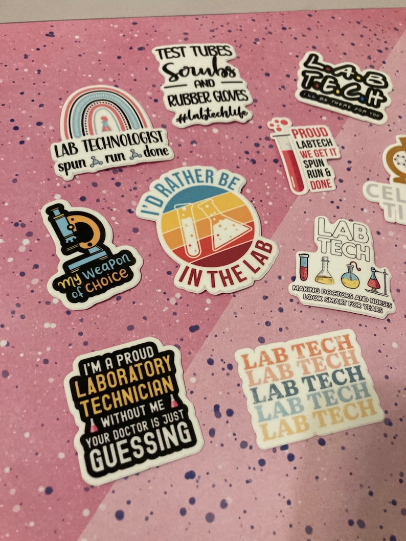 Lab Tech Gift | Lab Tech Stickers | Med Tech Stickers | Med Tech Gifts ...