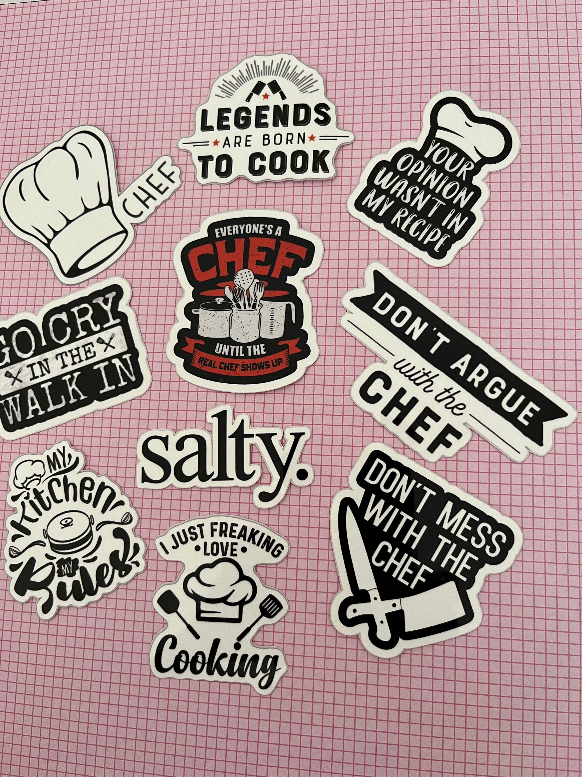 Chef Sticker | Yes Chef Stickers | Chef Gift Ideas | Kitchen Cook ...