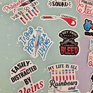 Phlebotomy Gifts | Phlebotomist Gift Ideas | Phlebotomist Stickers Set ...