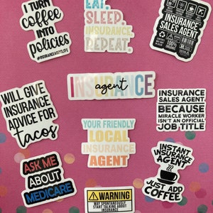 Insurance Agent Gift Stickers Pack | Medicare Stickers | Health ...