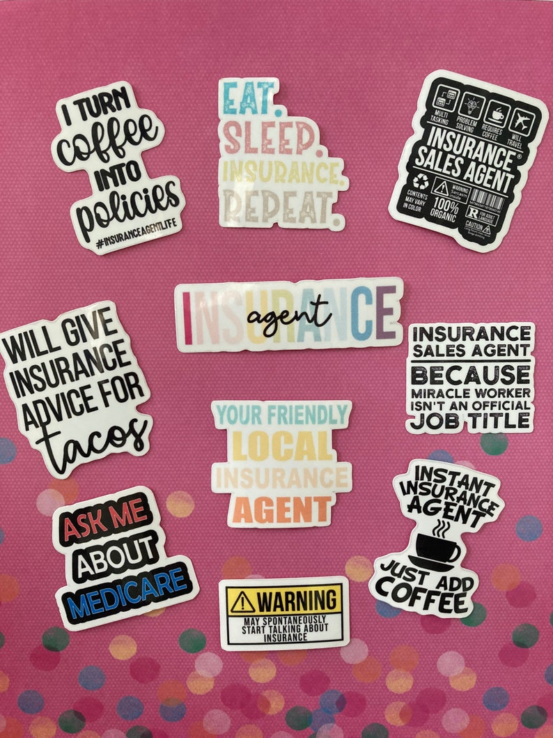 Insurance Agent Gift Stickers Pack | Medicare Stickers | Health ...