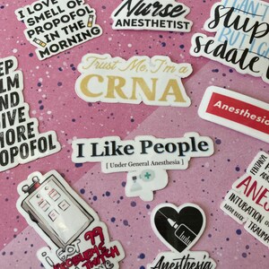 CRNA Gift Stickers | Nurse Anesthetist Week Gift Stickers Pack ...