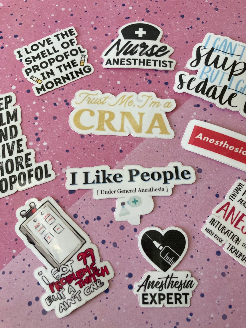 CRNA Gift Stickers Nurse Anesthetist Week Gift Stickers Pack - Etsy