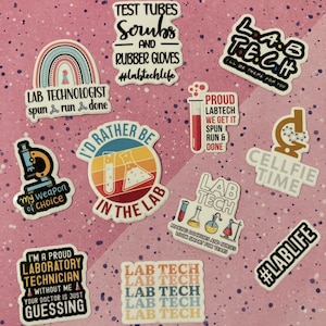 Lab Tech Gift | Lab Tech Stickers | Med Tech Stickers | Med Tech Gifts ...