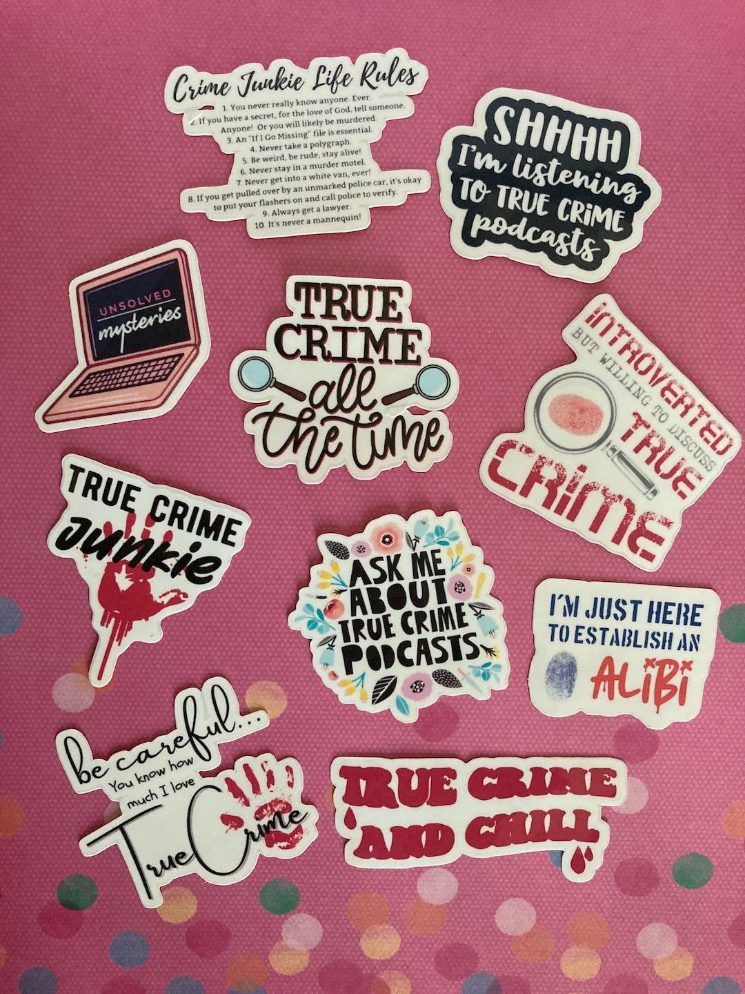 True Crime Gifts | True Crime Sticker | True Crime Junkie Gift Ideas ...