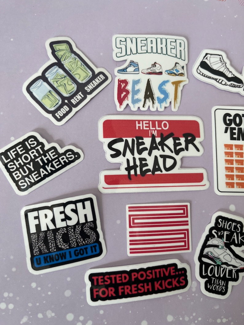 Sneakerhead Stickers | Sneaker Stickers | Sneakerhead Gift Ideas | 10 ...