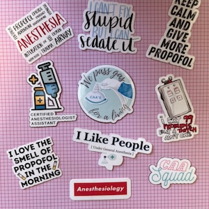 Anesthesiologist Gift | Anesthesiology Sticker | Anesthesia Gifts ...