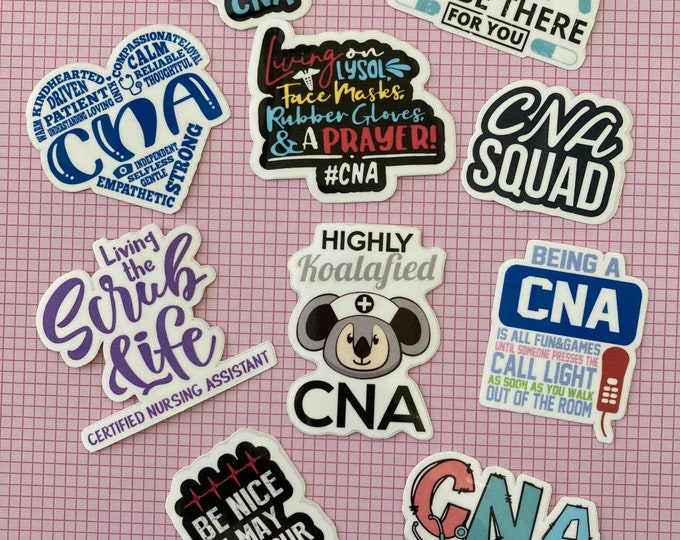 CNA Gifts | CNA Stickers | Certified Nursing Assistant Funny Vinyl ...