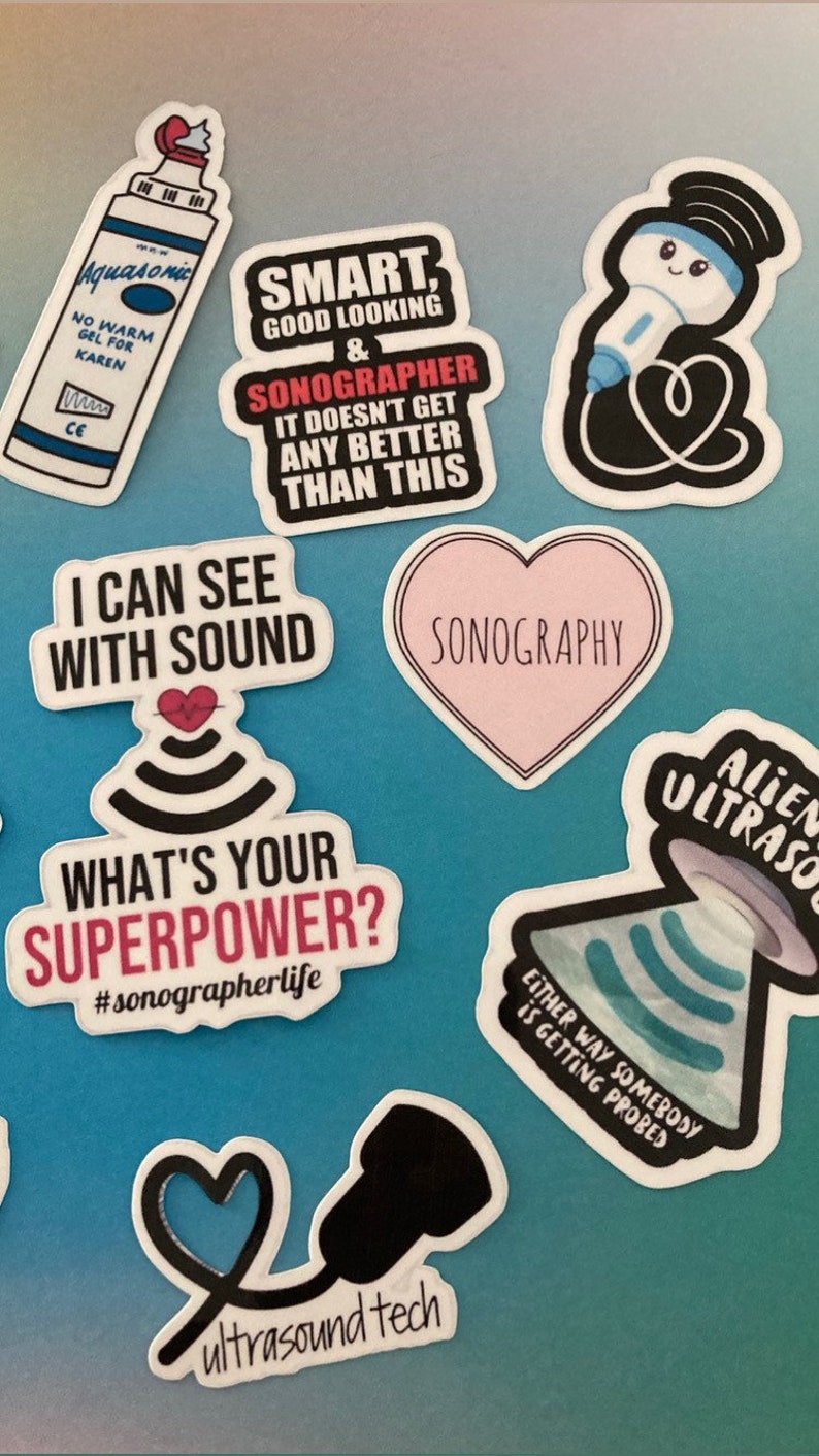 Sonographer Gifts | Sonographer Stickers | Sonography Sonogram Stickers ...