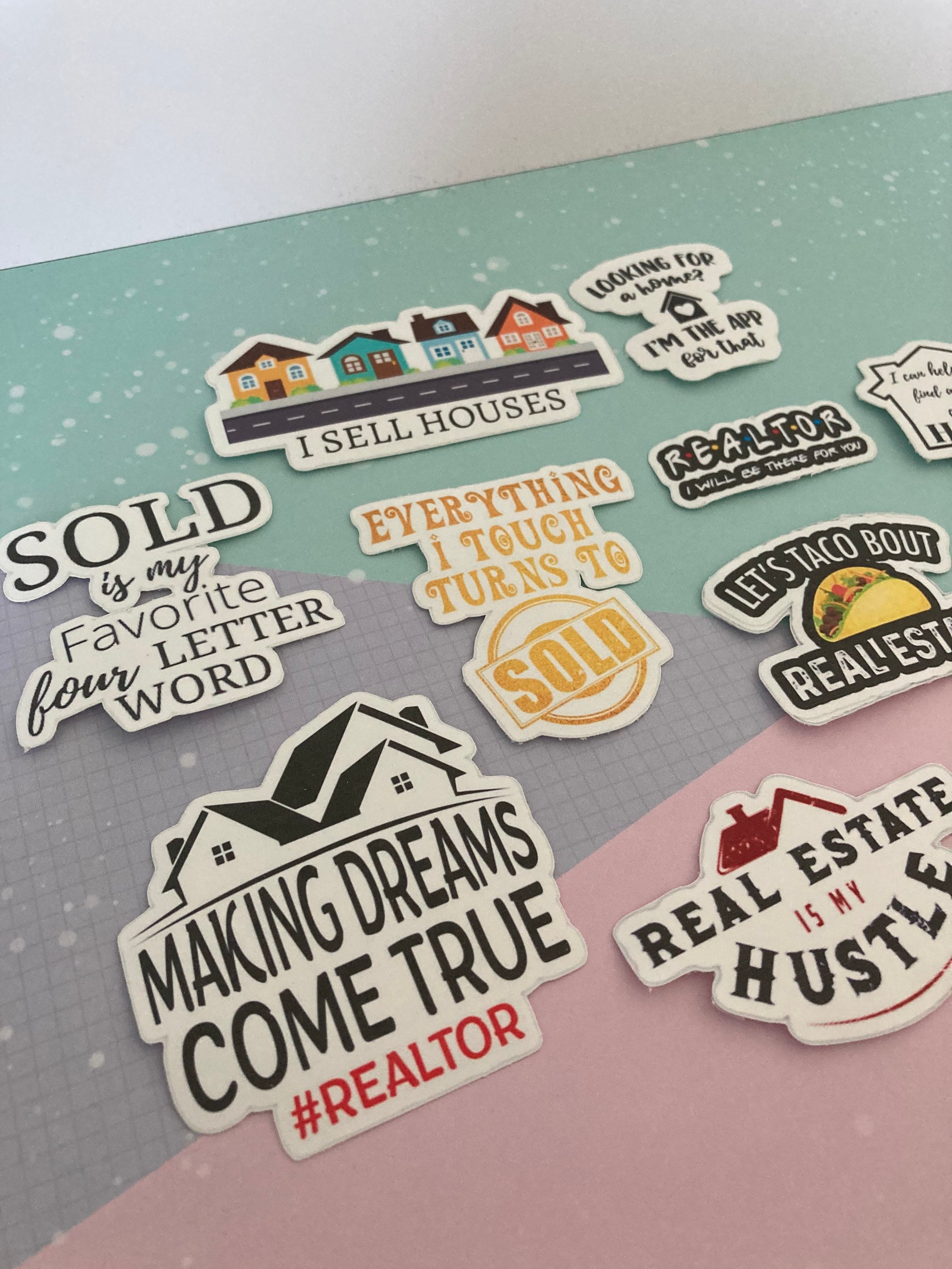 Realtor Stickers Real Estate Gift Ideas Vinyl Matte Home Sold - Etsy